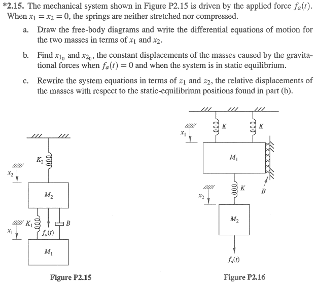 Solved 2.16. Repeat all three parts of Problem 2.15 for the | Chegg.com