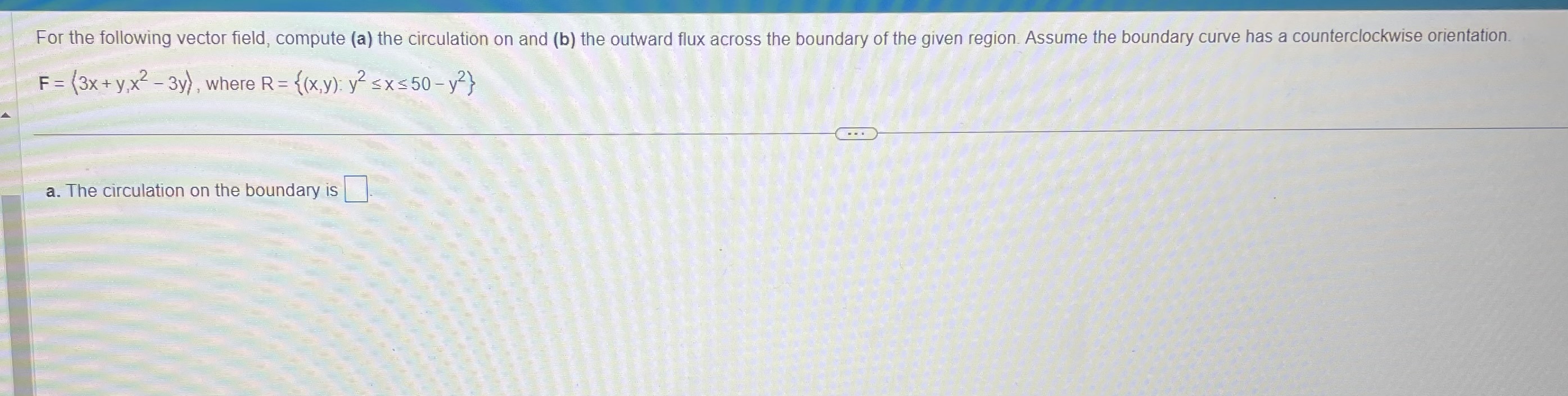 Solved For the following vector field, compute (a) the | Chegg.com