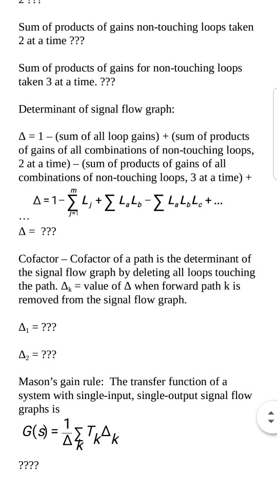 Solved Use Mason's Rule, draw the signal flow graph and | Chegg.com