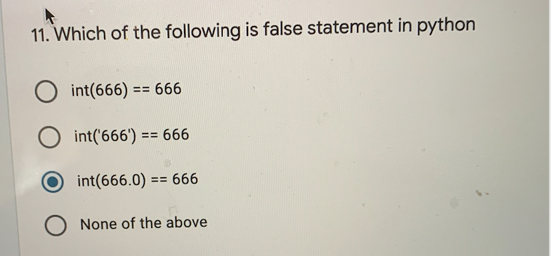 Solved 11. Which of the following is false statement in | Chegg.com