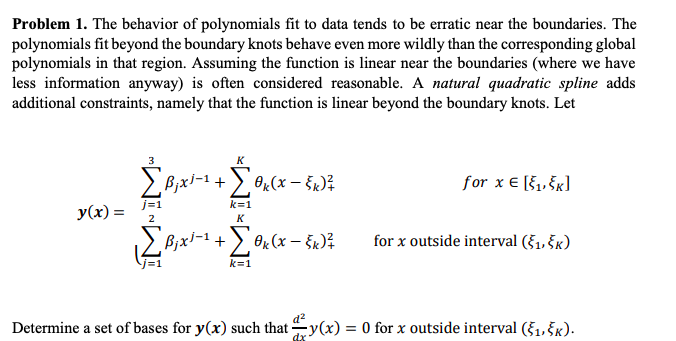 Solved Problem 1. The behavior of polynomials fit to data | Chegg.com
