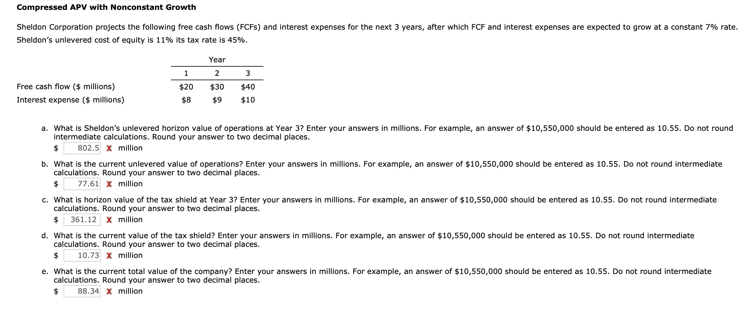 Solved Compressed APV with Nonconstant Growth Sheldon's | Chegg.com