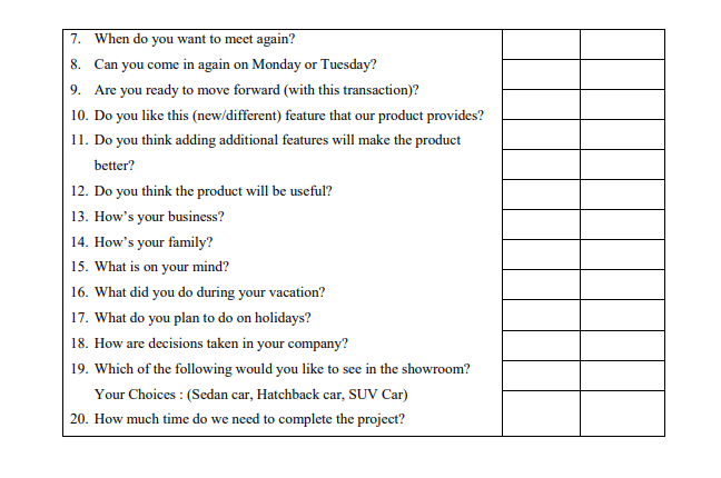 Solved b) Differentiate the given sample questions into | Chegg.com