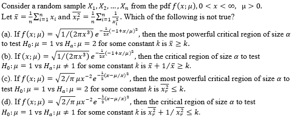 Solved 1 3. n 72 Consider a random sample X1, X2, ...,X, | Chegg.com