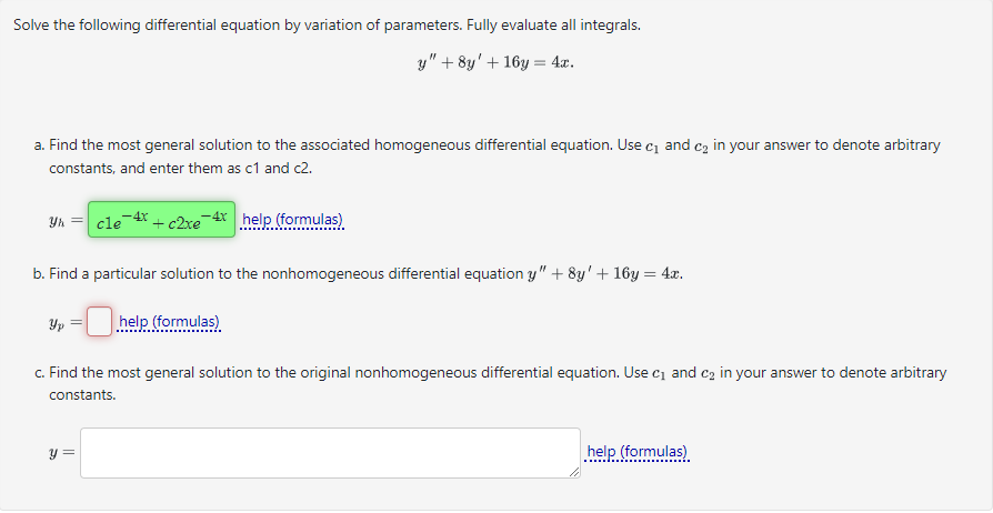 Solved Solve the following differential equation by | Chegg.com