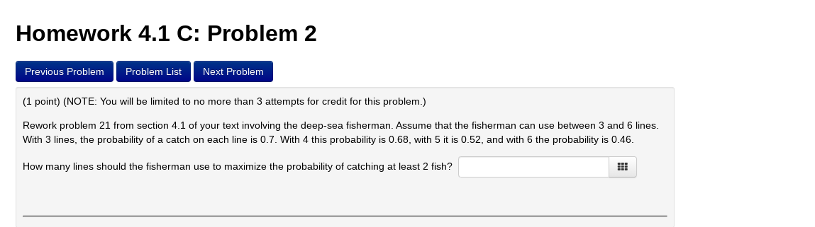 Solved Homework 4.1 C: Problem 2 Previous Problem Problem | Chegg.com