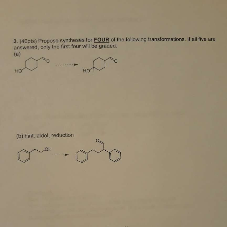 Solved Propose synthesis for Four of the following | Chegg.com
