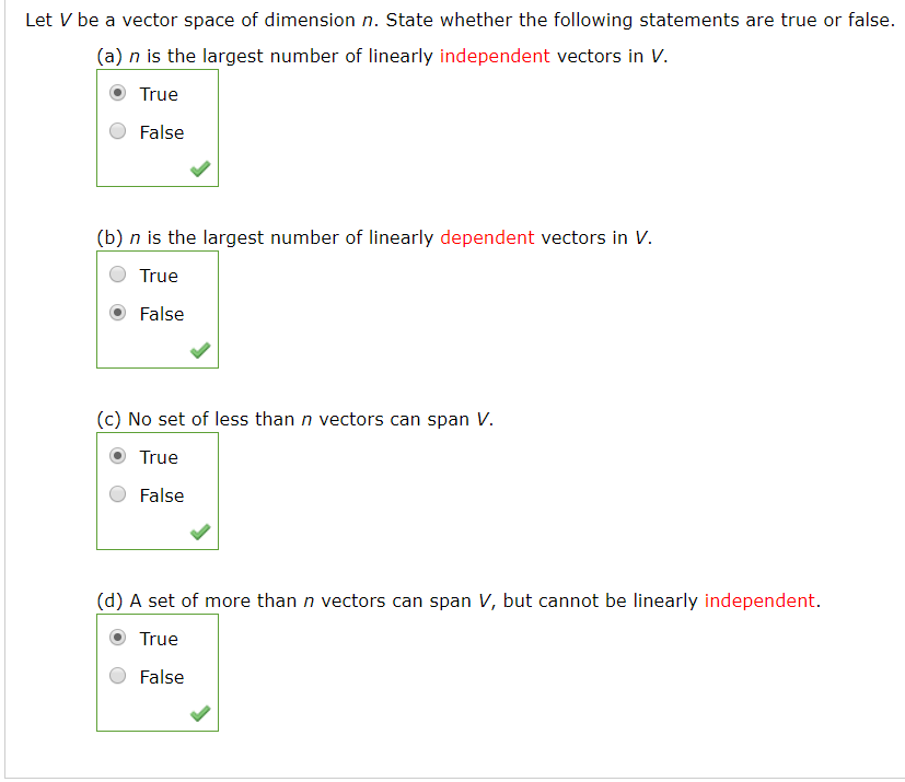 Solved I am having trouble understanding why each is True or | Chegg.com