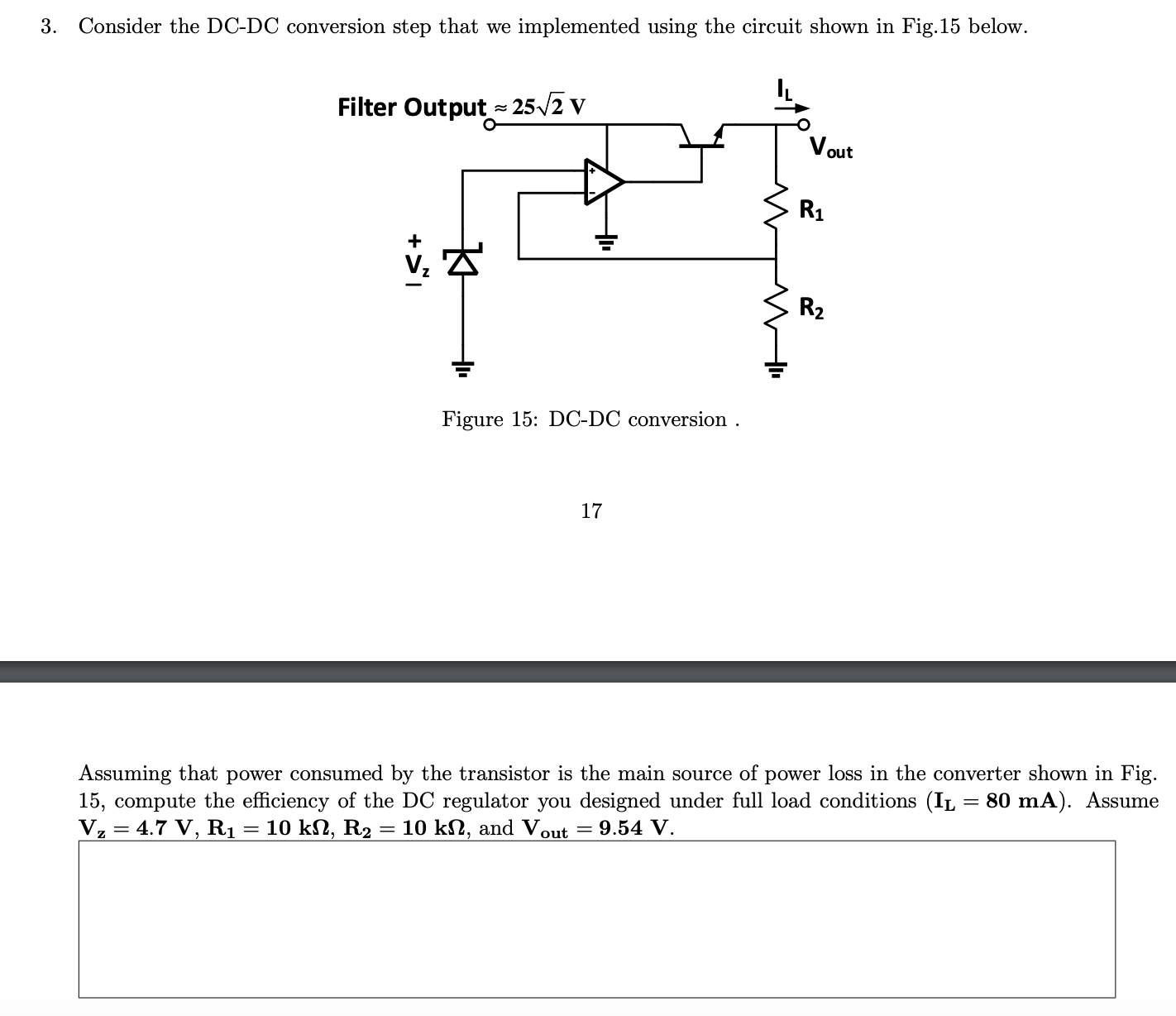 Solved Consider the DC-DC conversion step that we | Chegg.com