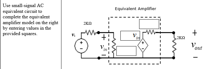 Solved Equivalent Amplifier Use small-signal AC equivalent | Chegg.com