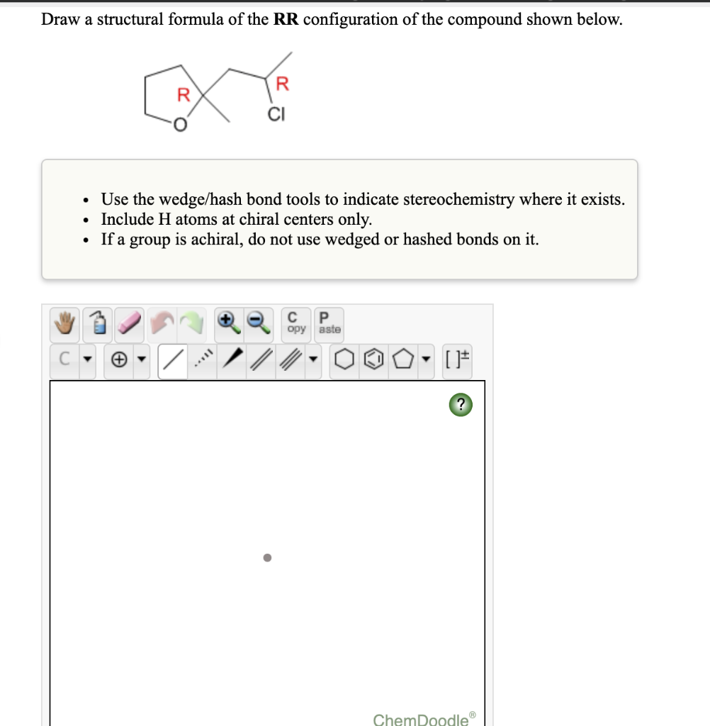 Solved Draw a structural formula of the RR configuration of | Chegg.com