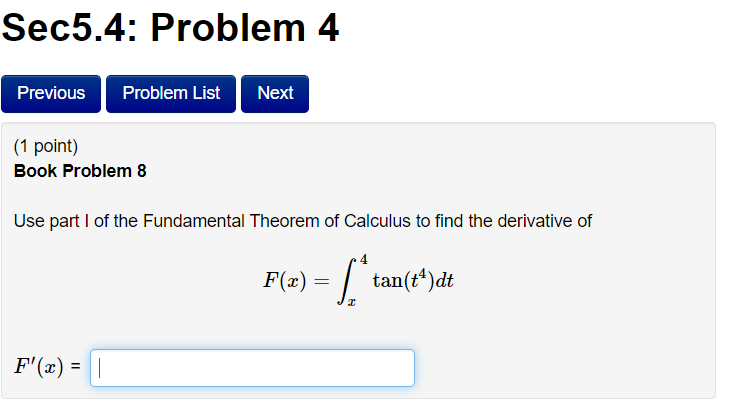 Solved Sec5.4: Problem 4 Previous Problem List Next (1 | Chegg.com