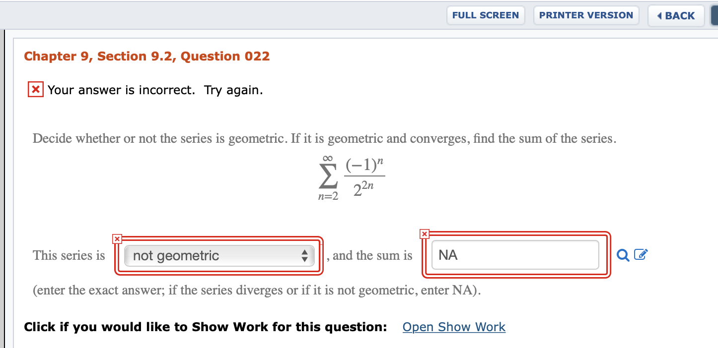 Solved FULL SCREEN PRINTER VERSION A BACK Chapter 9, Section | Chegg.com