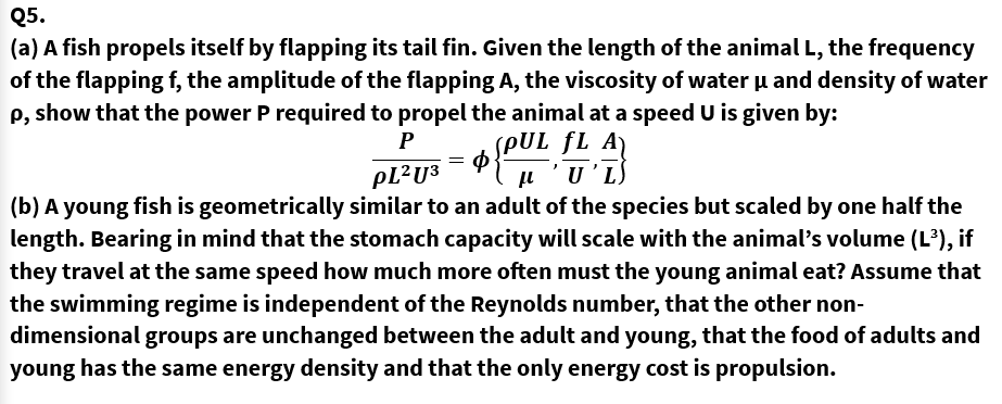 Solved (a) A fish propels itself by flapping its tail fin. | Chegg.com