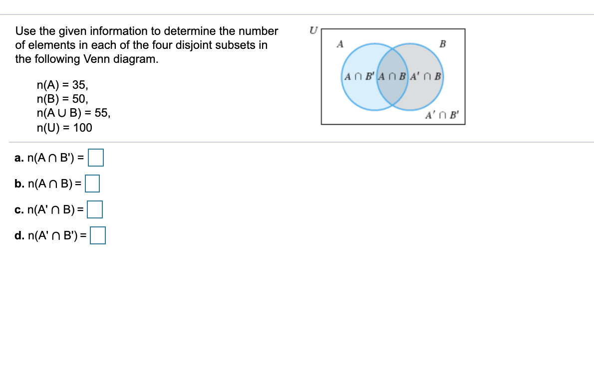 Solved U Use the given information to determine the number | Chegg.com