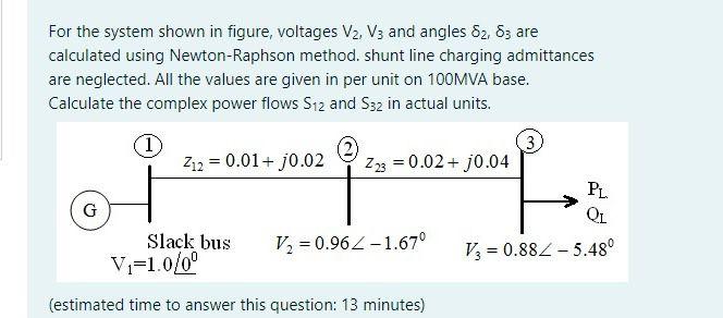 Solved For the system shown in figure, voltages V2, V3 and | Chegg.com