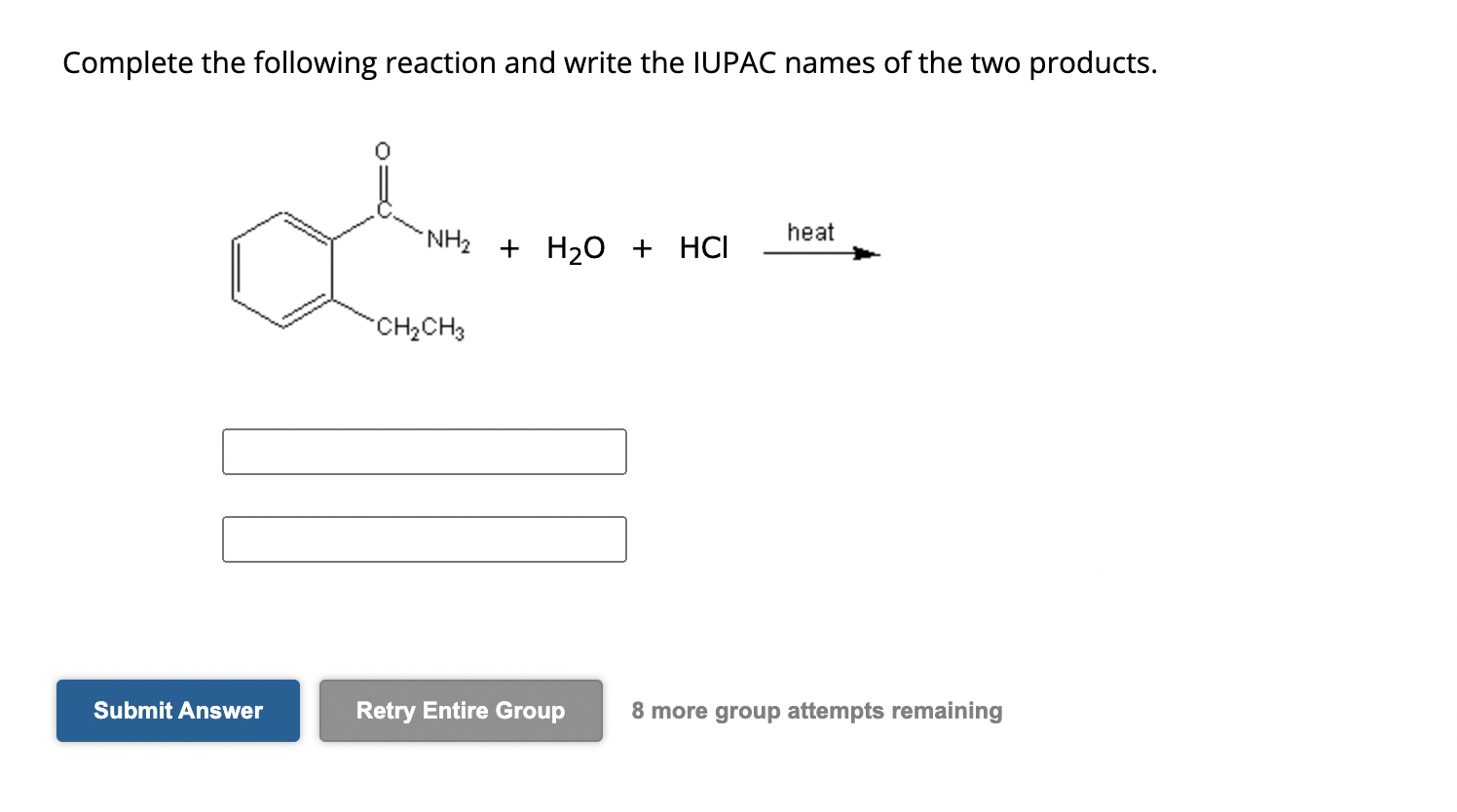 Solved Complete the following reaction and write the IUPAC | Chegg.com