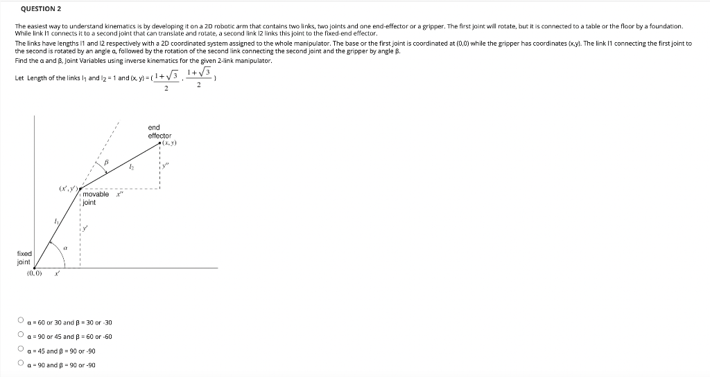 Solved While link 11 connects it to a second joint that can | Chegg.com