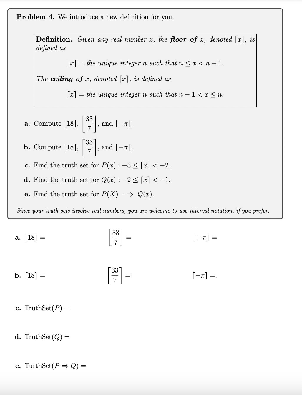 Solved Problem 4. ﻿We introduce a new definition for | Chegg.com
