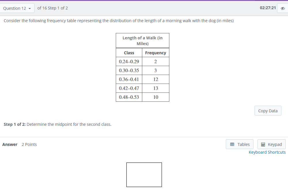 Solved Consider the following frequency table representing | Chegg.com