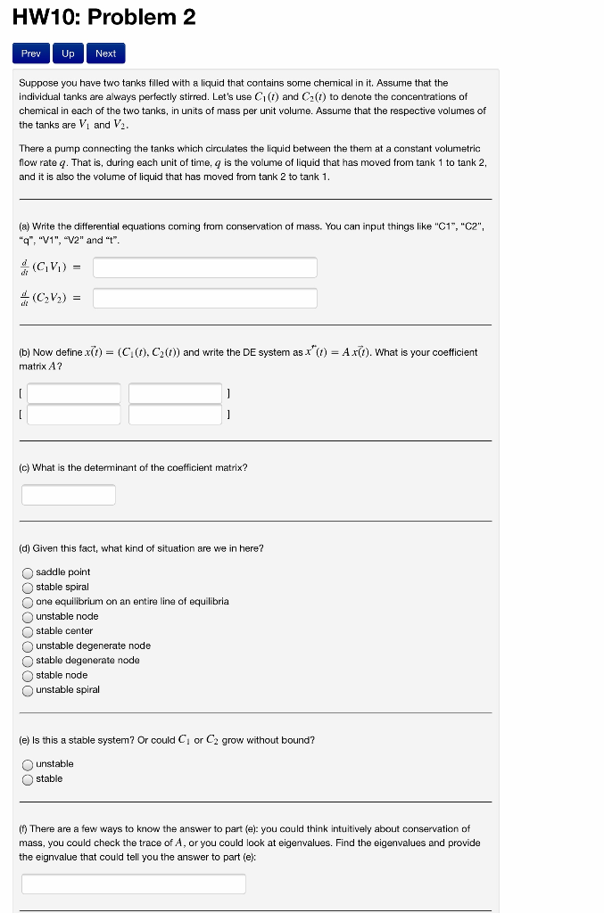 HW10: Problem 2 Prev Up Next Suppose you have two | Chegg.com