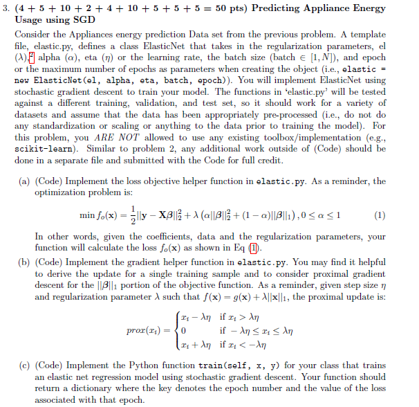 def loss(x, y, beta, el, alpha): #calculate the | Chegg.com