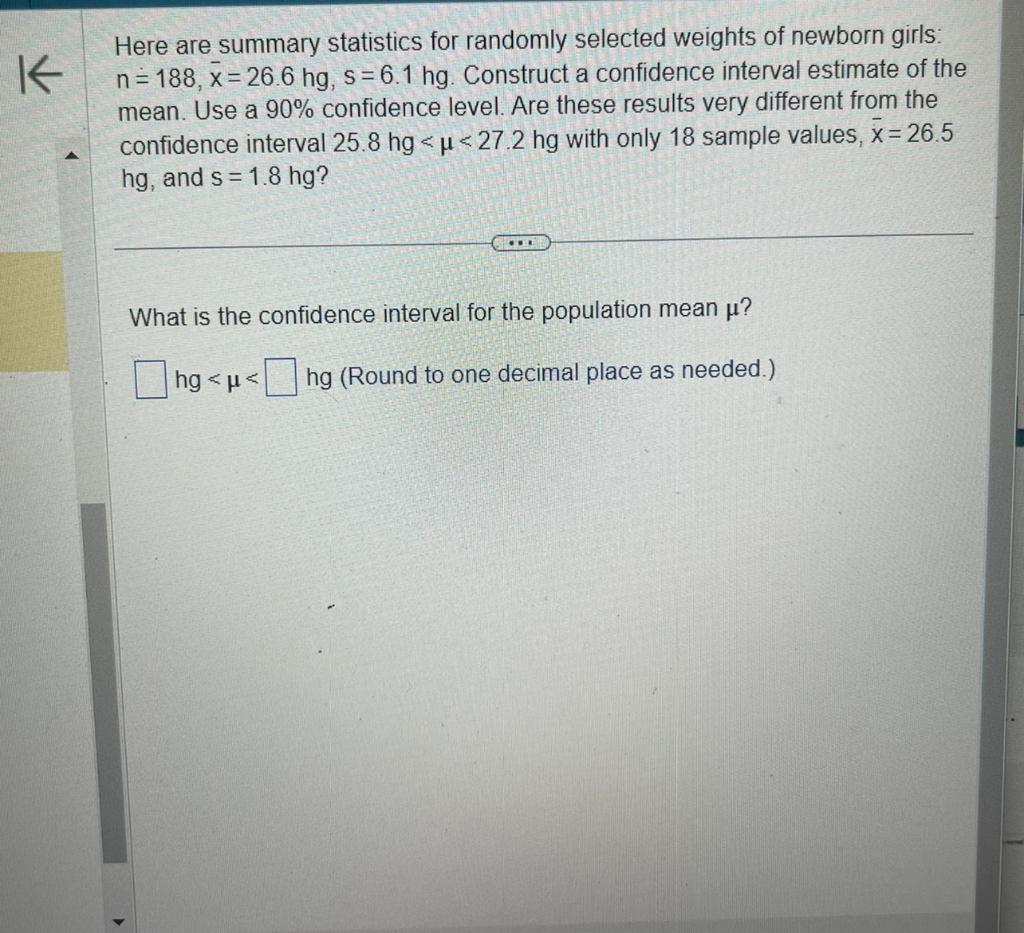 Solved Here are summary statistics for randomly selected | Chegg.com