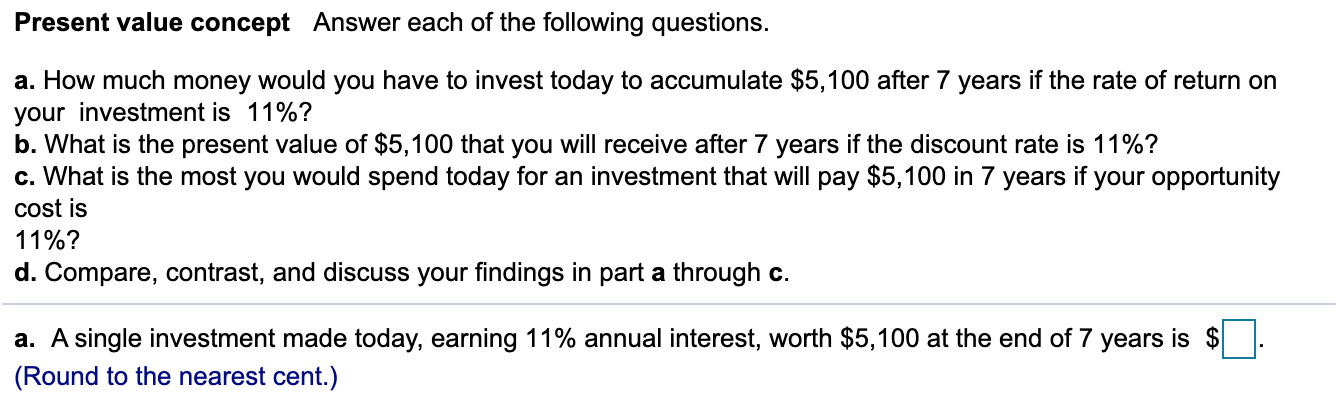 Solved Future values For the case shown in the following | Chegg.com