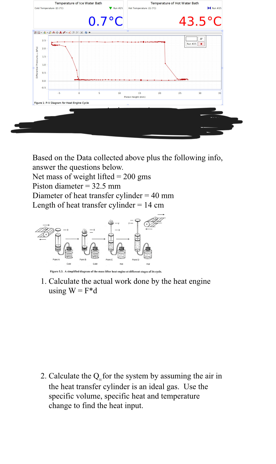 Solved Based on the Data collected abovCalculate the Thermal | Chegg.com