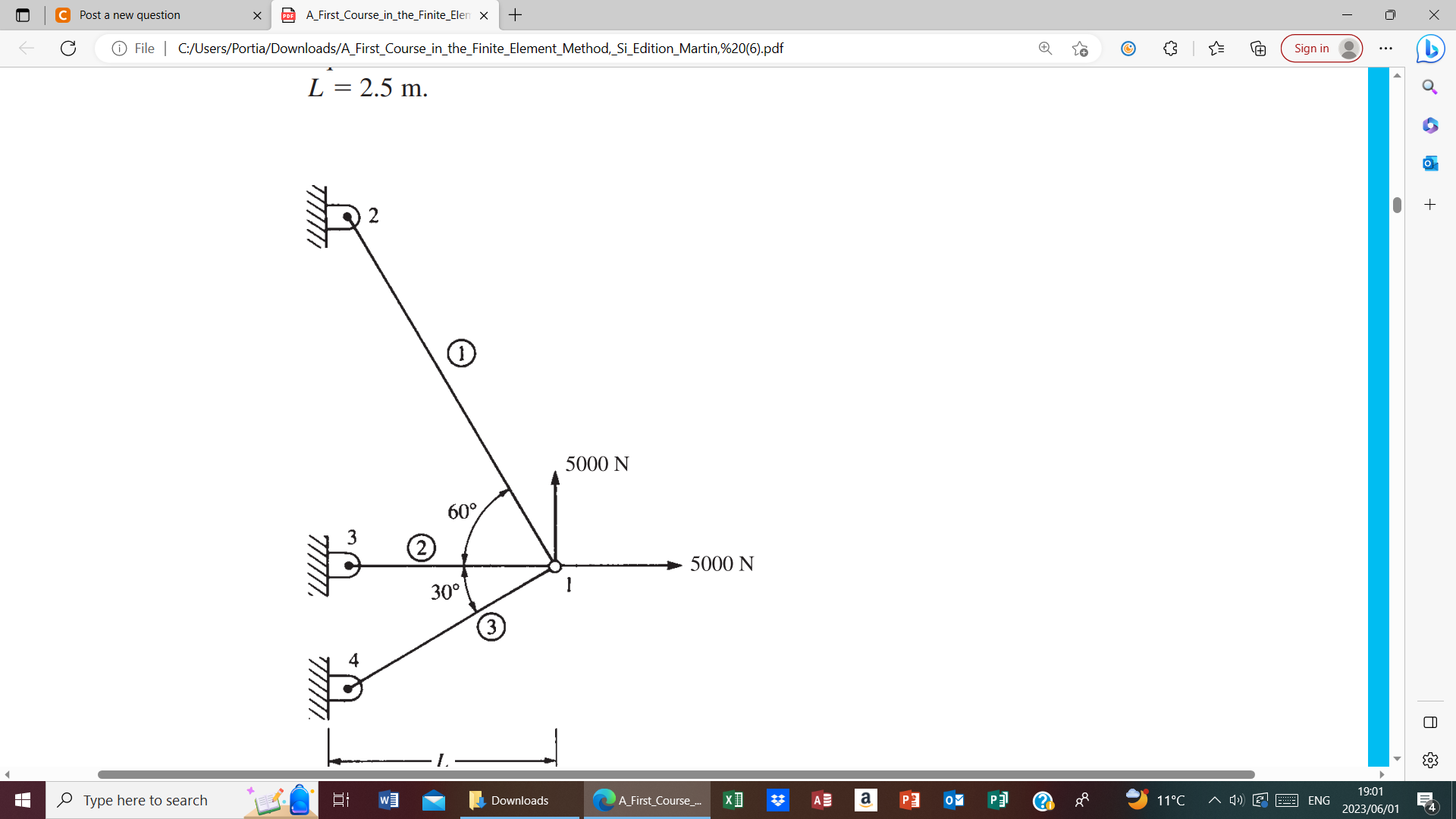 For the truss shown in Figure P3–22 solve for the | Chegg.com