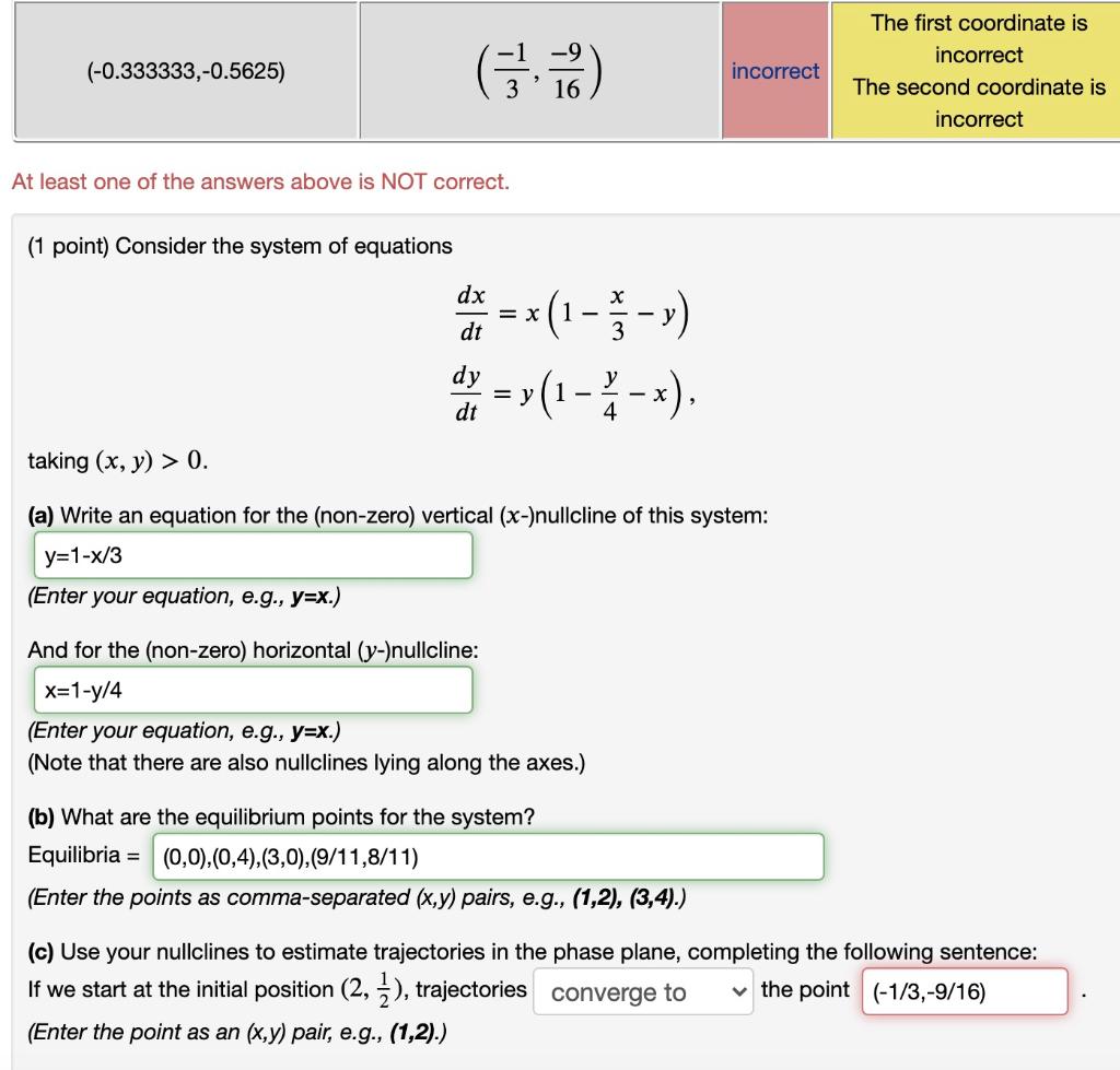 Solved Consider The System Of