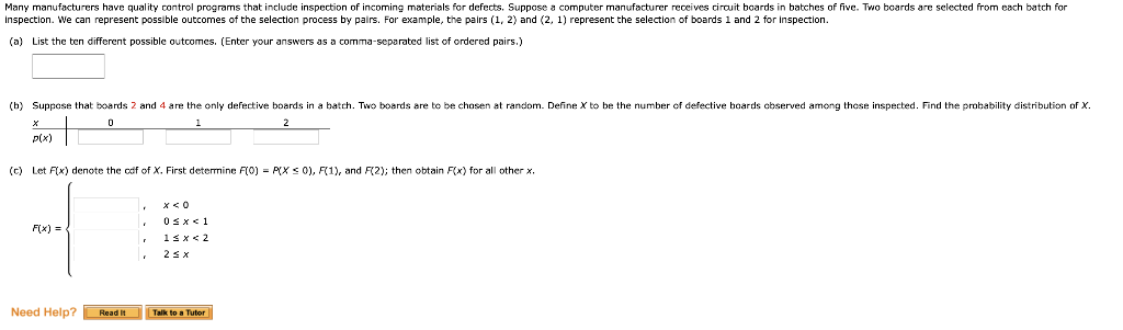 Solved Many manufacturers have quality control programs that | Chegg.com