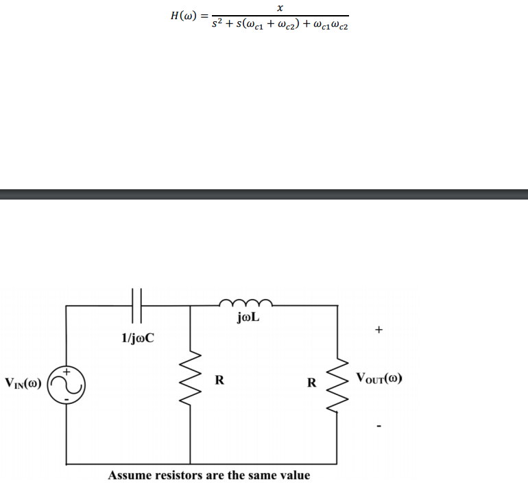 Solved 1. What kind of filter is shown in the RLC | Chegg.com