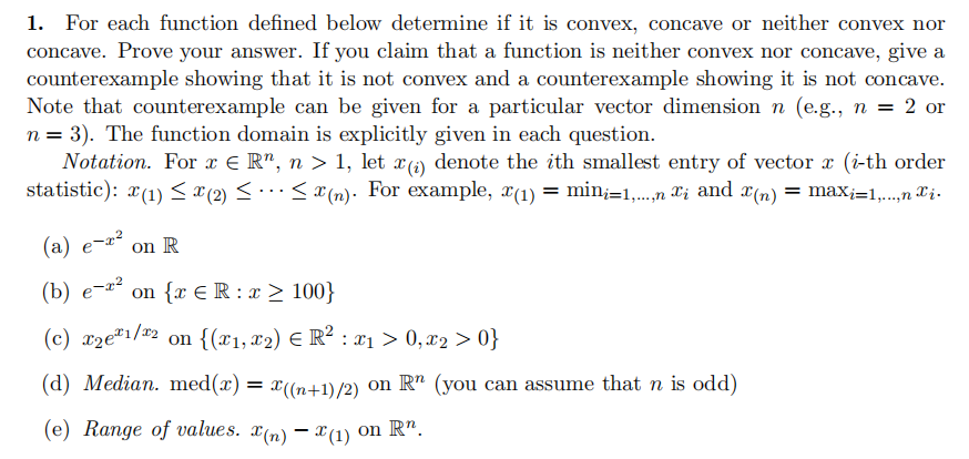 Solved 1. For each function defined below determine if it is | Chegg.com