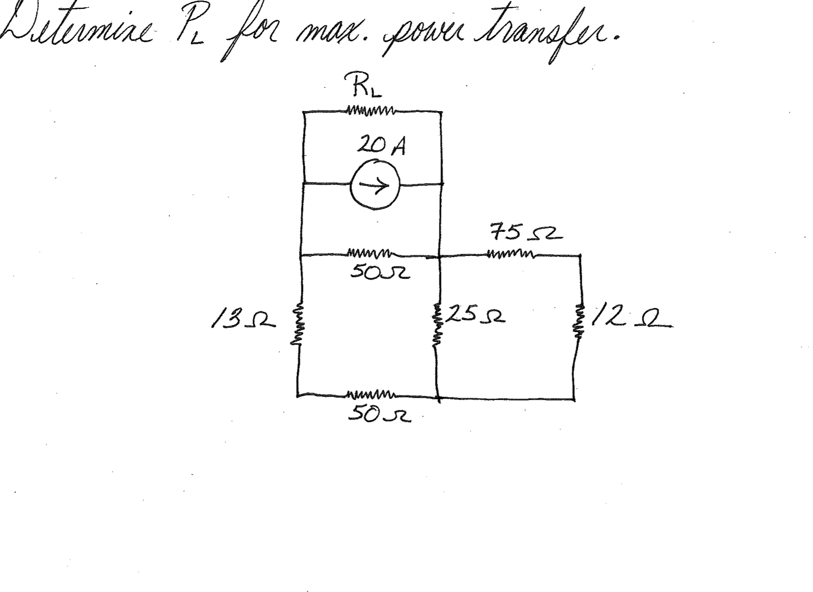 Solved Determine PL ﻿for max. power transfer. | Chegg.com