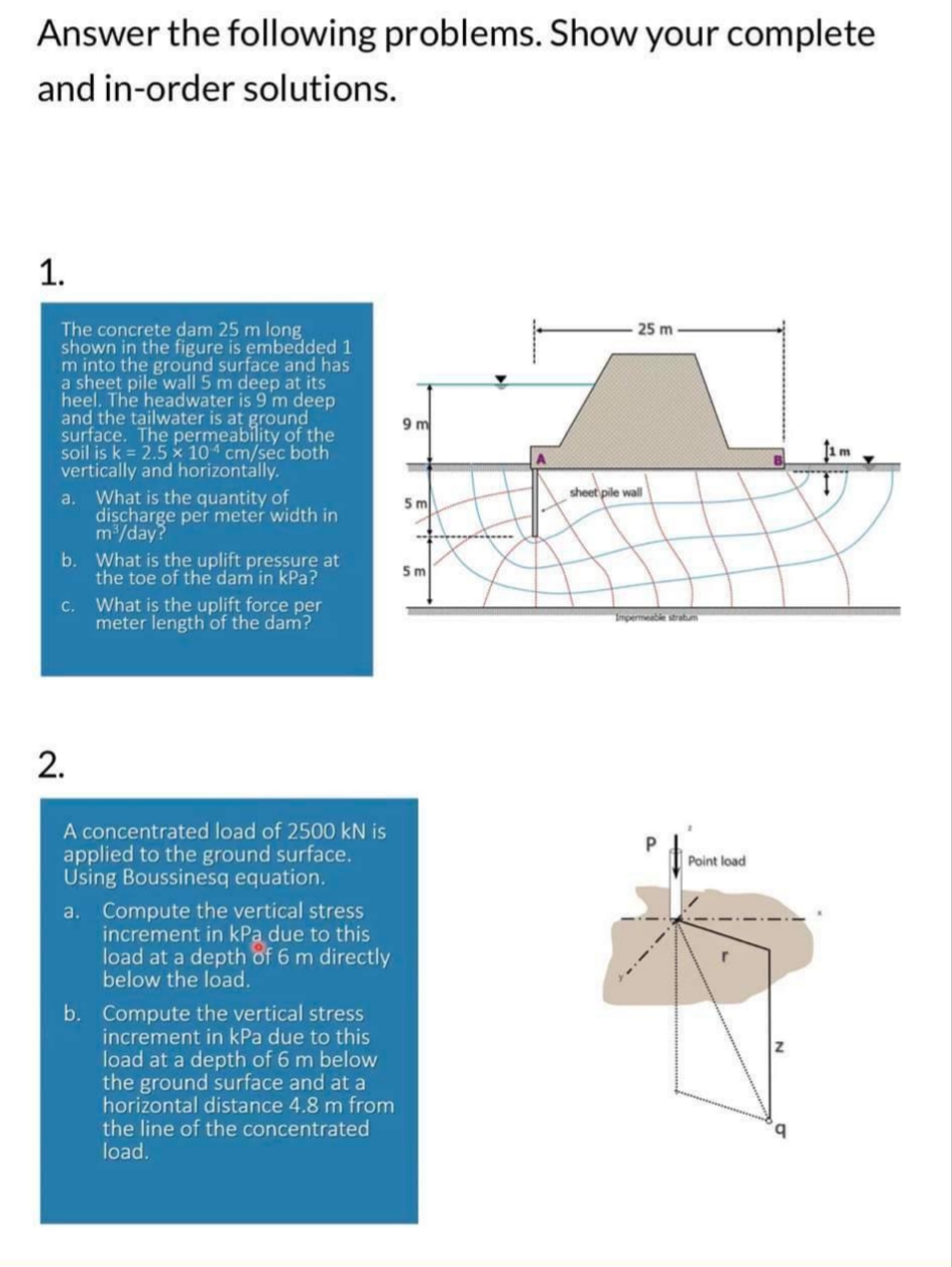 Answer the following problems. Show your complete and | Chegg.com