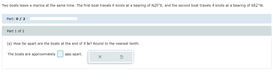 Solved Two boats leave a marina at the same time. The first | Chegg.com