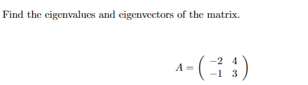 Solved Find the eigenvalues and eigenvectors of the matrix. | Chegg.com