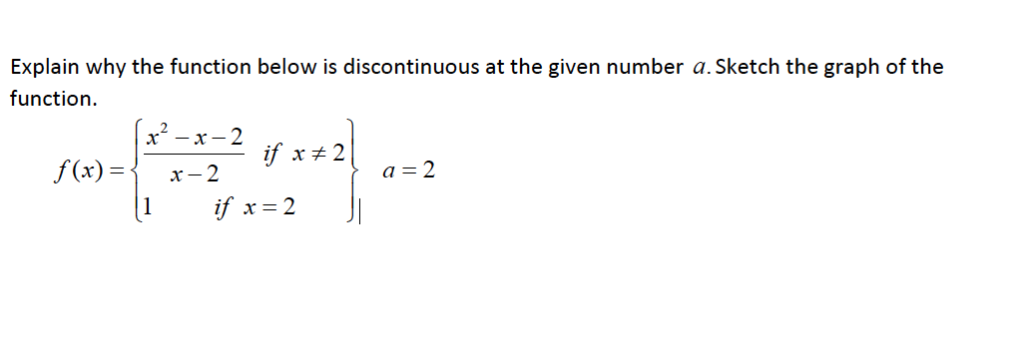 Solved Explain Why The Function Below Is Discontinuous At