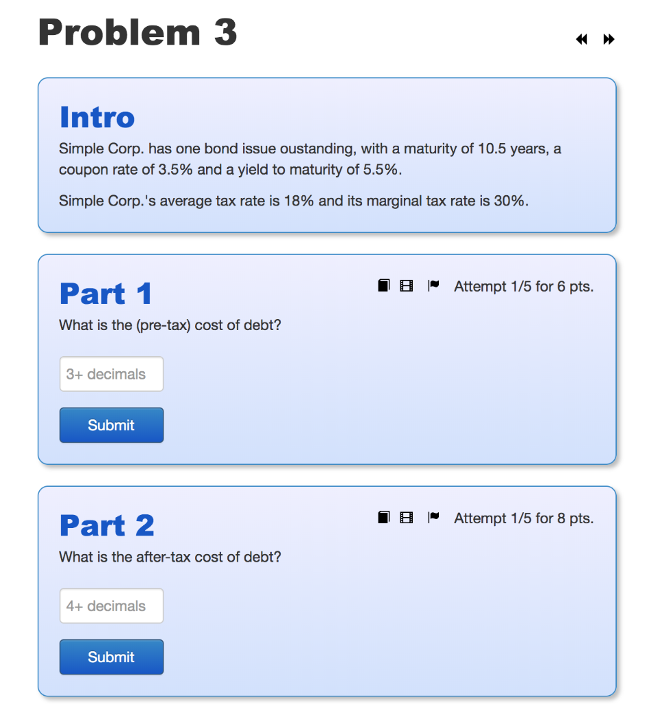 Solved Problem 3 Intro Simple Corp. has one bond issue | Chegg.com