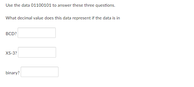 Solved Use the data 01100101 to answer these three | Chegg.com