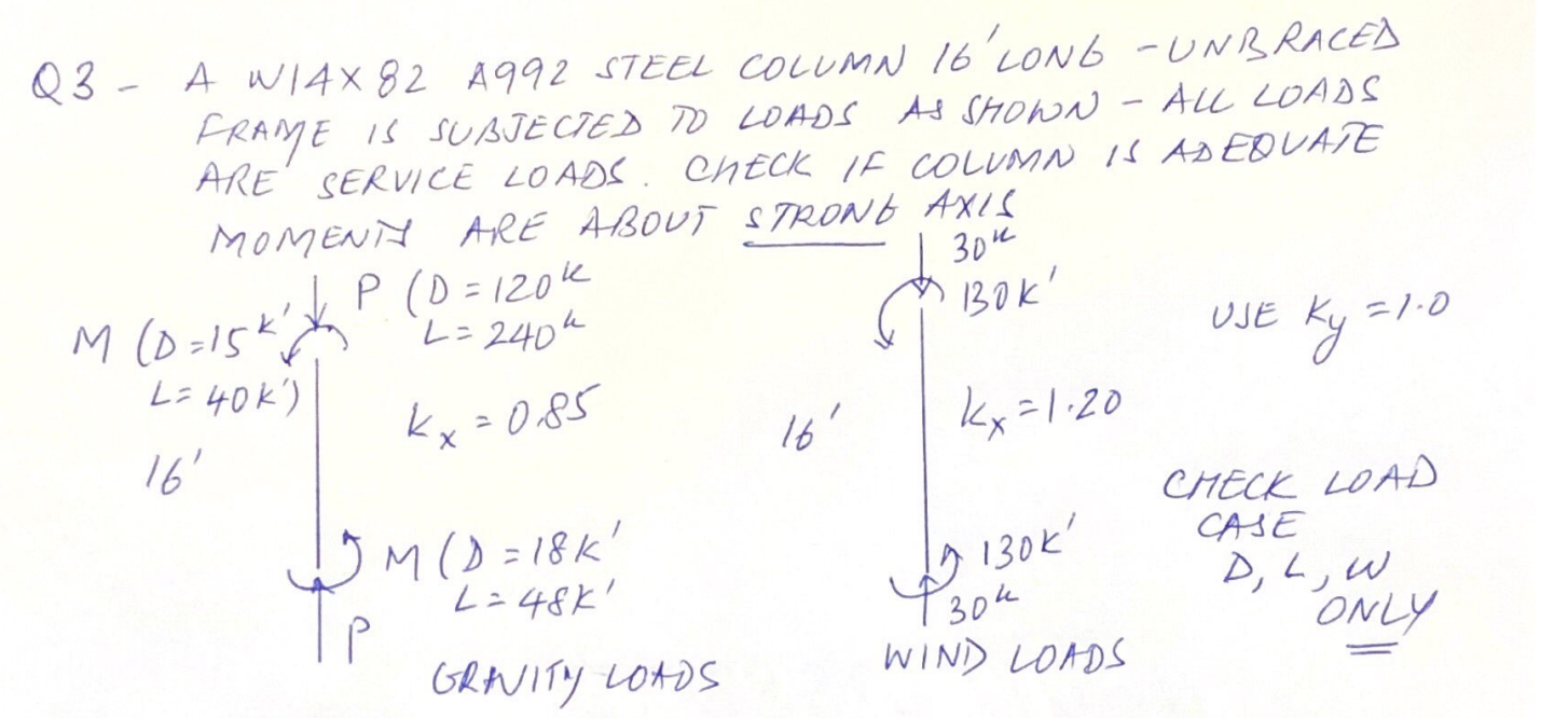 304 BOK Q3- A W14x82 A992 STEEL COLUMN 16'CONG-UN | Chegg.com