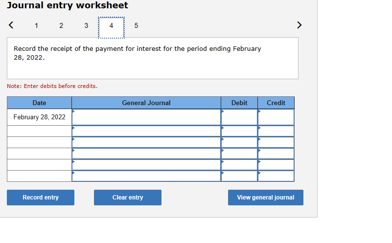 Solved Journal entry worksheet Record the interest accrued | Chegg.com