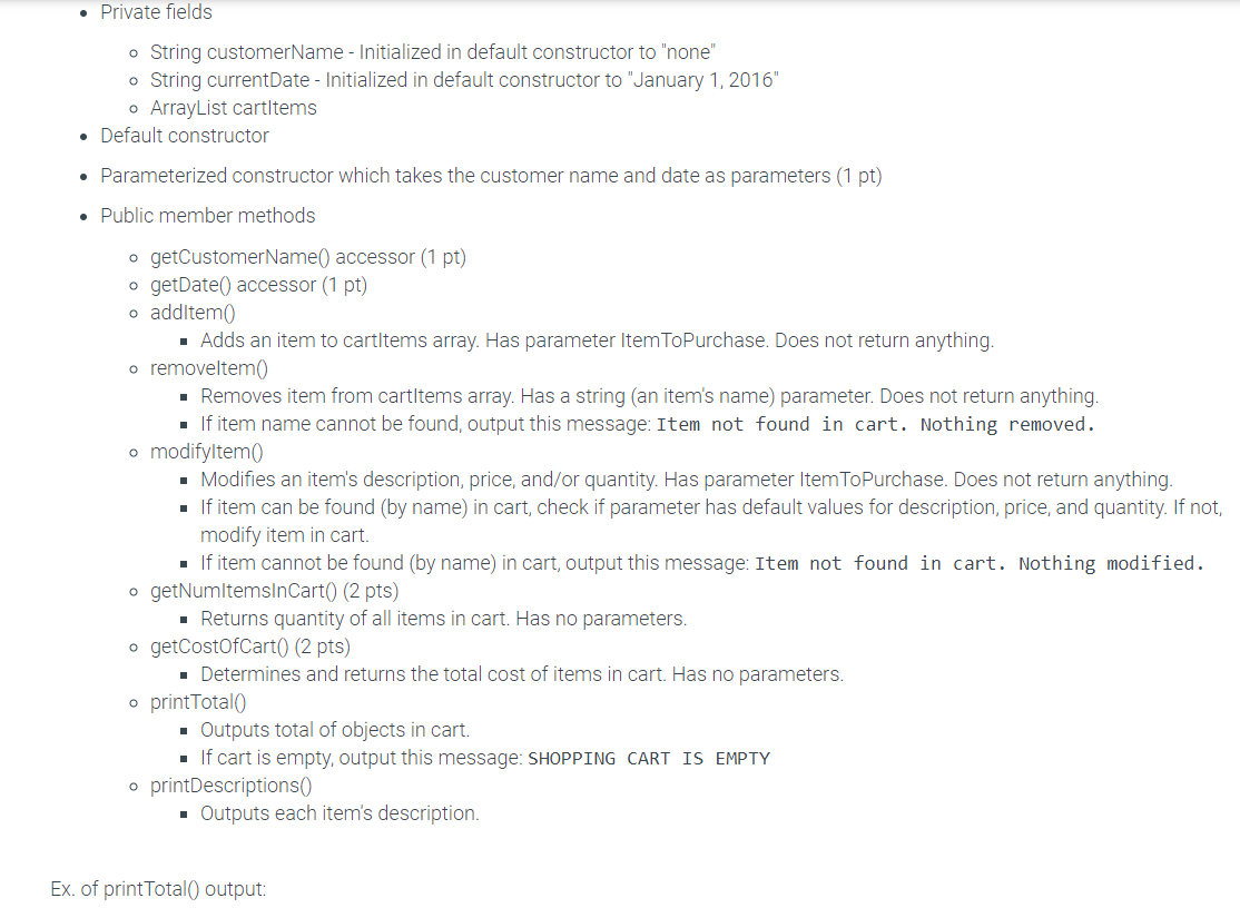 Solved 4.29 LAB*: Program: Online shopping cart (Part 2) | Chegg.com