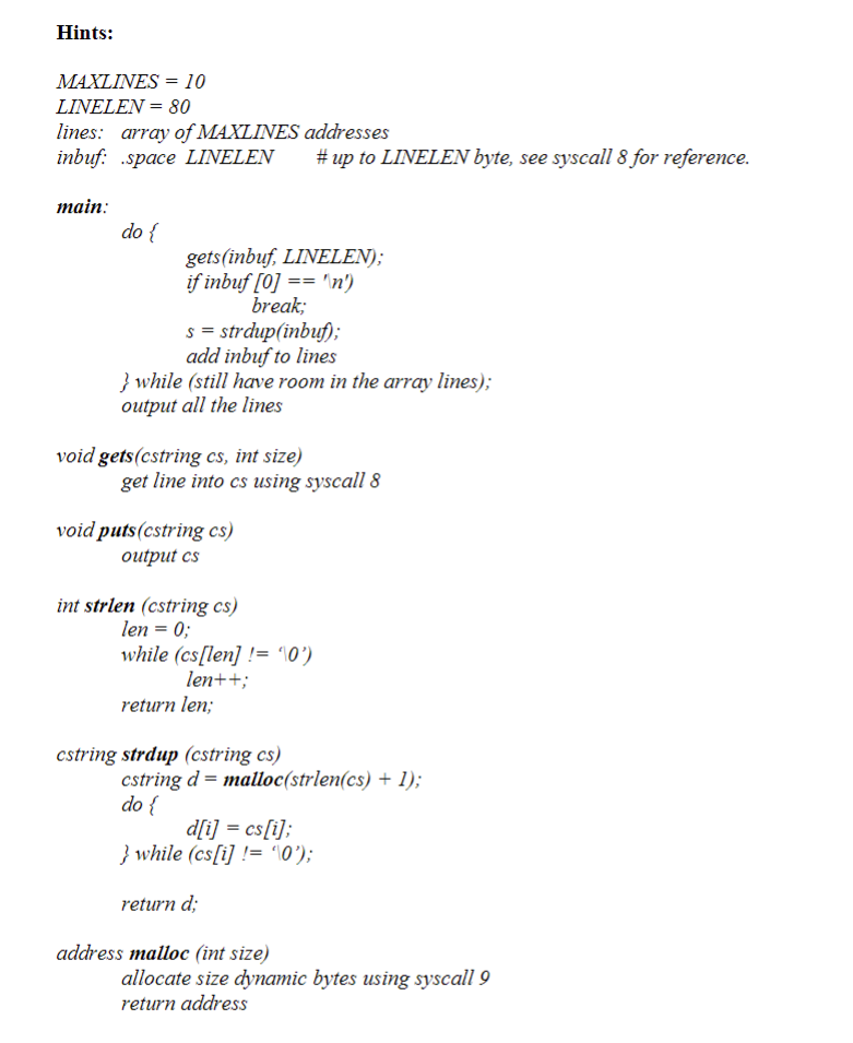 Description: Write a program that implements an array | Chegg.com