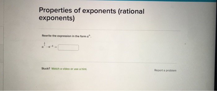 Solved Properties of exponents (rational exponents) Rewrite | Chegg.com
