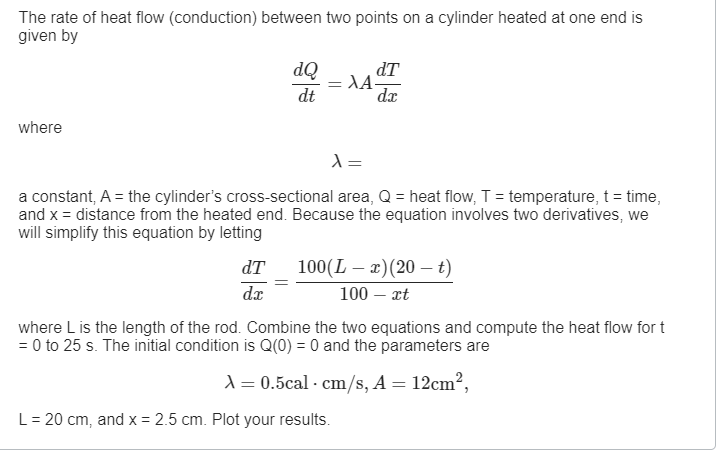 Solved The rate of heat flow (conduction) between two points | Chegg.com