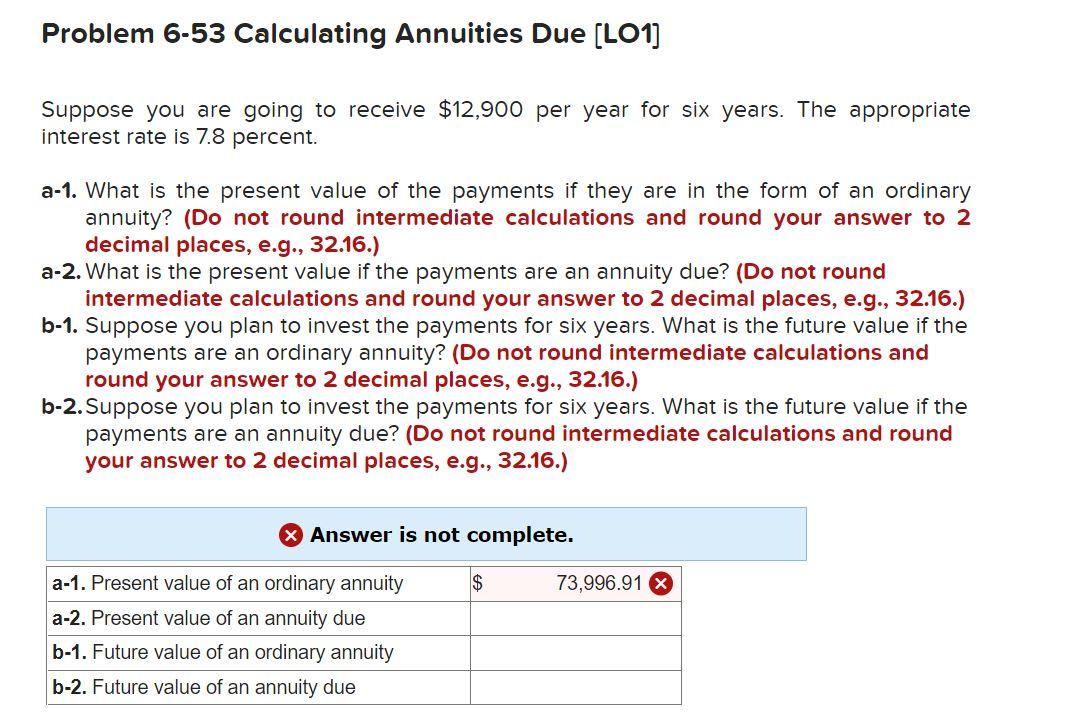 Solved Problem 6-53 Calculating Annuities Due (LO1] Suppose | Chegg.com