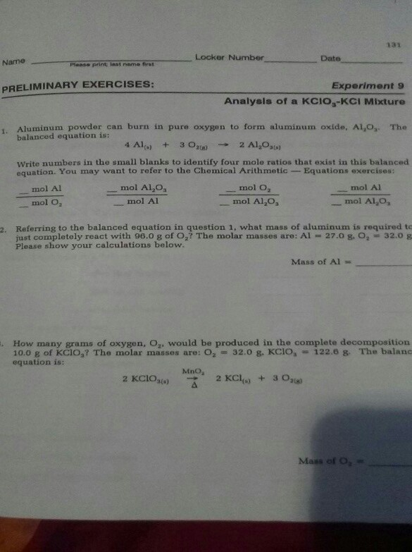 Solved Locker Number Date Name Please print last name rat | Chegg.com