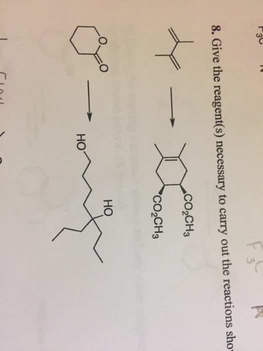 Solved 8. Give the reagent(s necessary to carry out the | Chegg.com